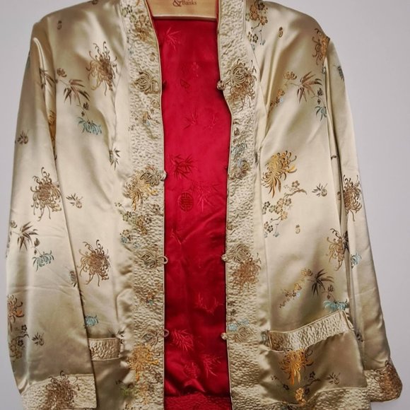 Jackets & Coats | Vintage Silk And Satin Embroidered Jacket | Poshmark